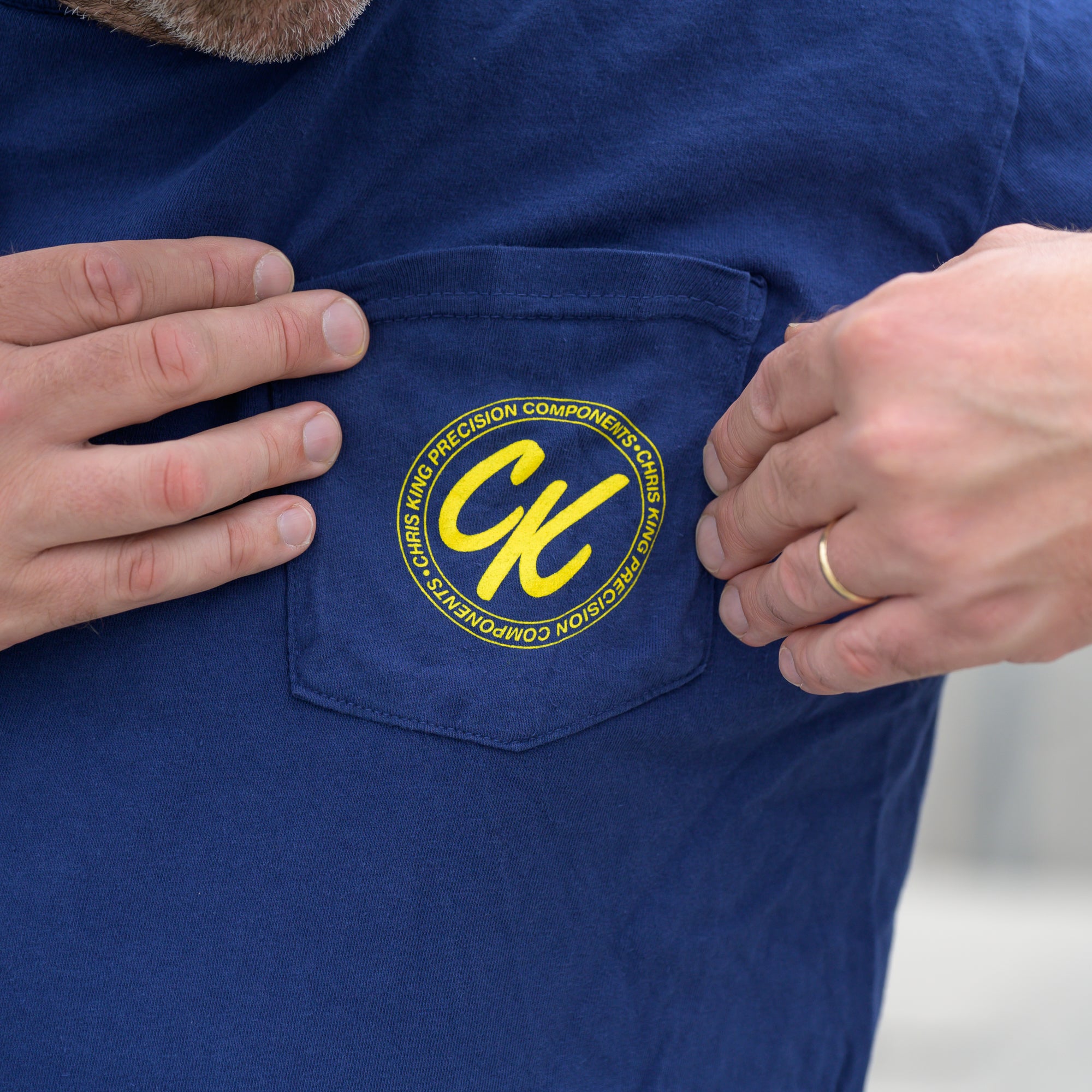 Ck Script Pocket T Shirt Chris King Precision Components